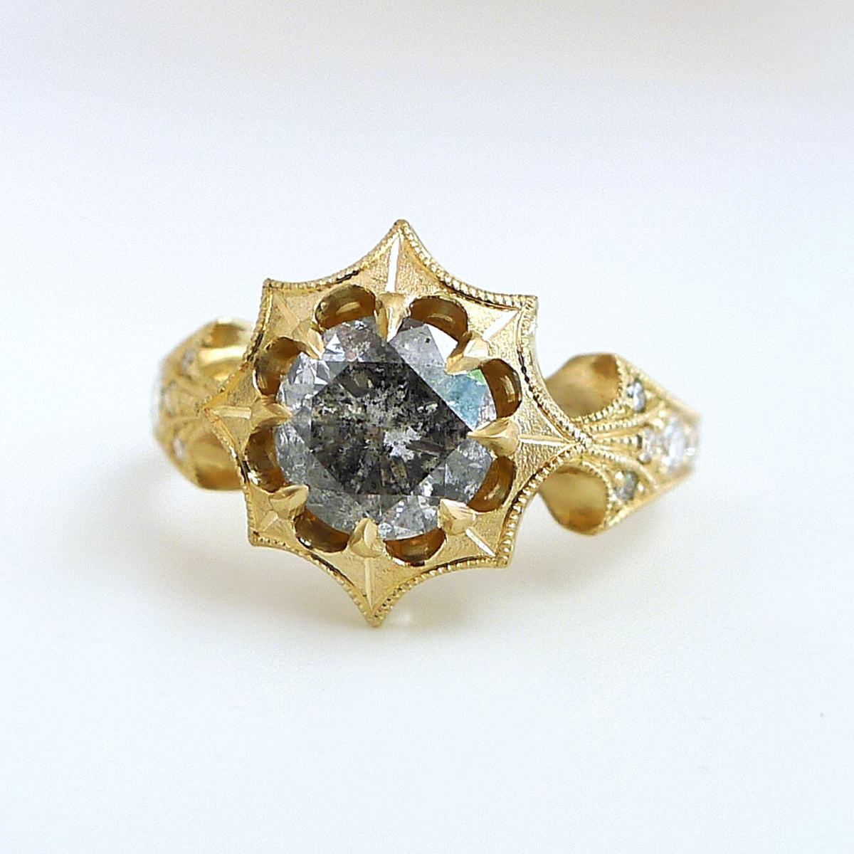 Dione Ring with 1.23ct Salt and Pepper Diamond – DMD