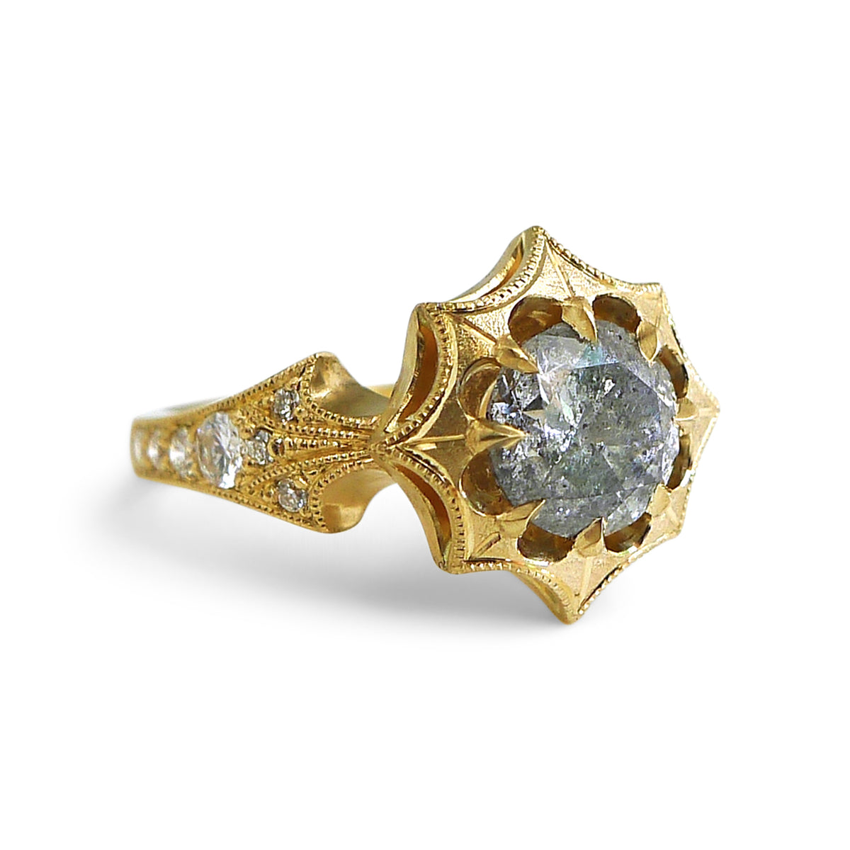 Dione Ring with 1.23ct Salt and Pepper Diamond – DMD