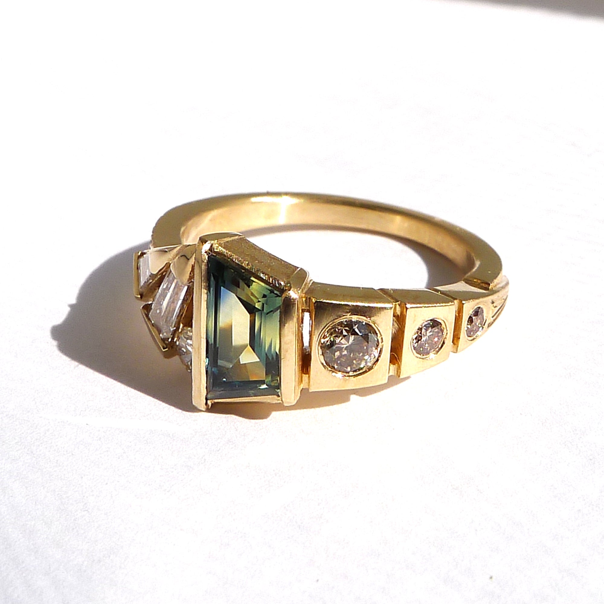 Composition Ring No.5 With Trapezoid Sapphire – DMD