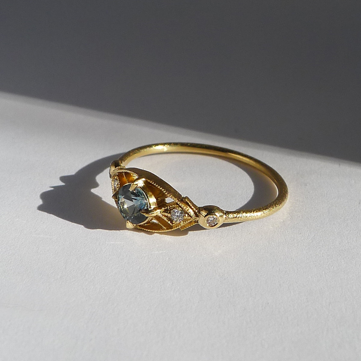 Isadora w/ 4mm Teal Sapphire Brilliant – DMD